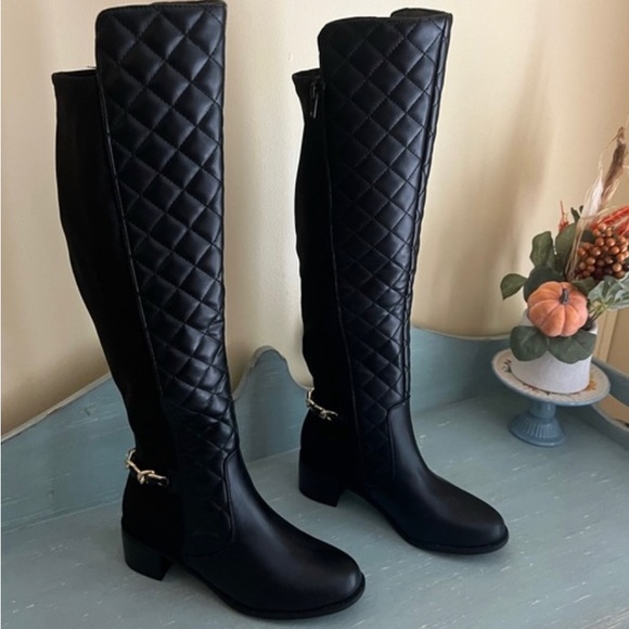 Shoe Dazzle | Shoes | Its Boot Season Yallargo Quilted Riding Boot Nwob ...
